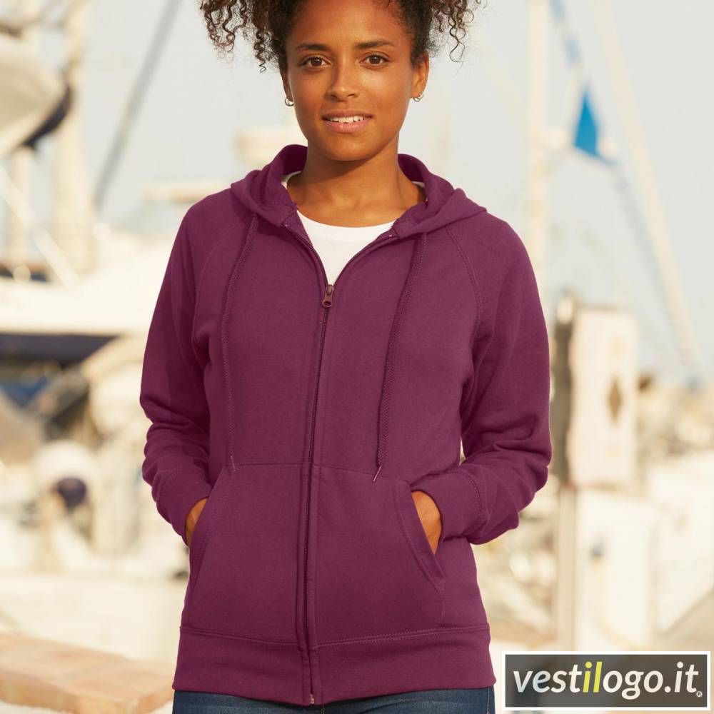 Felpa Full-zip Cappuccio Leggera Donna Fruit - Vestilogo Felpa Full-zip Cappuccio Leggera Donna Fruit - Vestilogo